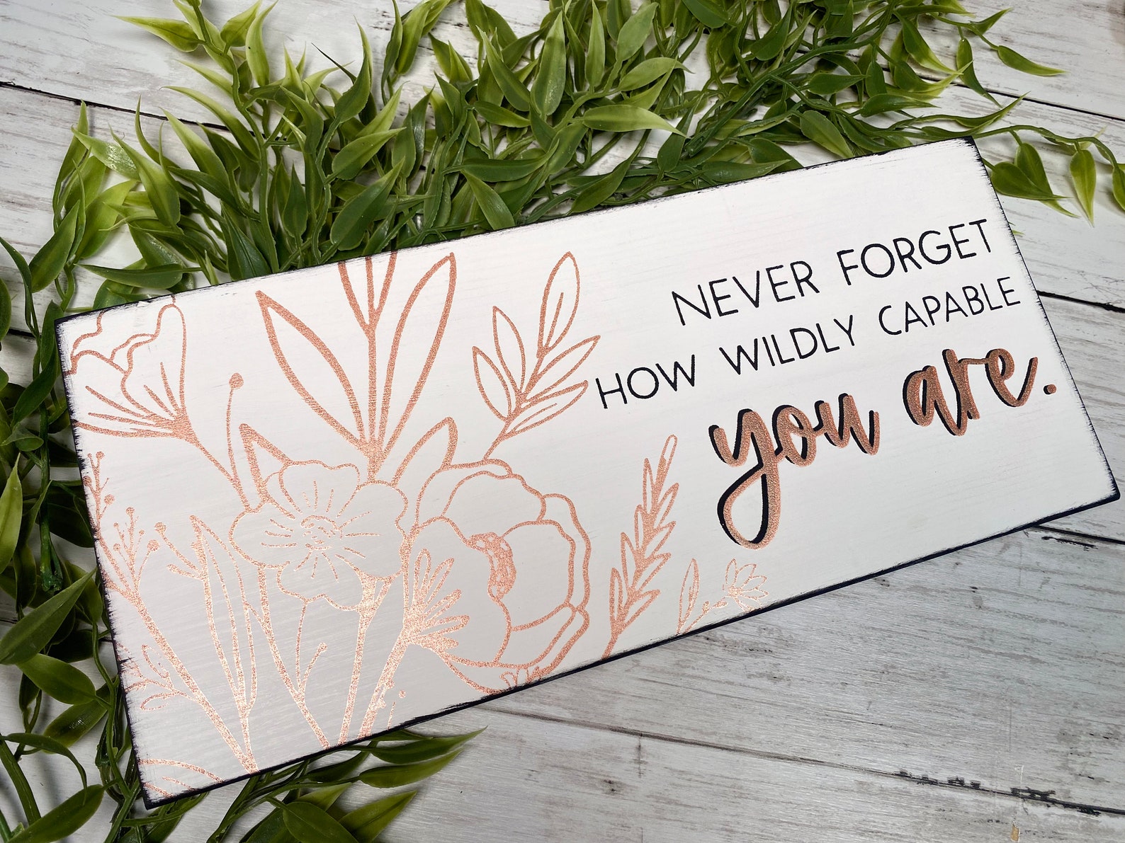 Never Forget How Wildly Capable You Are. Wildflower Wood Sign, Modern ...