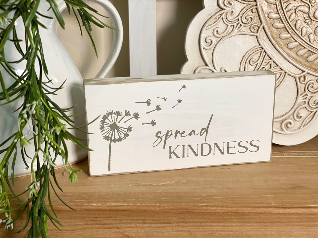 Spread Kindness Wood Sign, Hand Painted Wood Sign, Kindness Sign ...