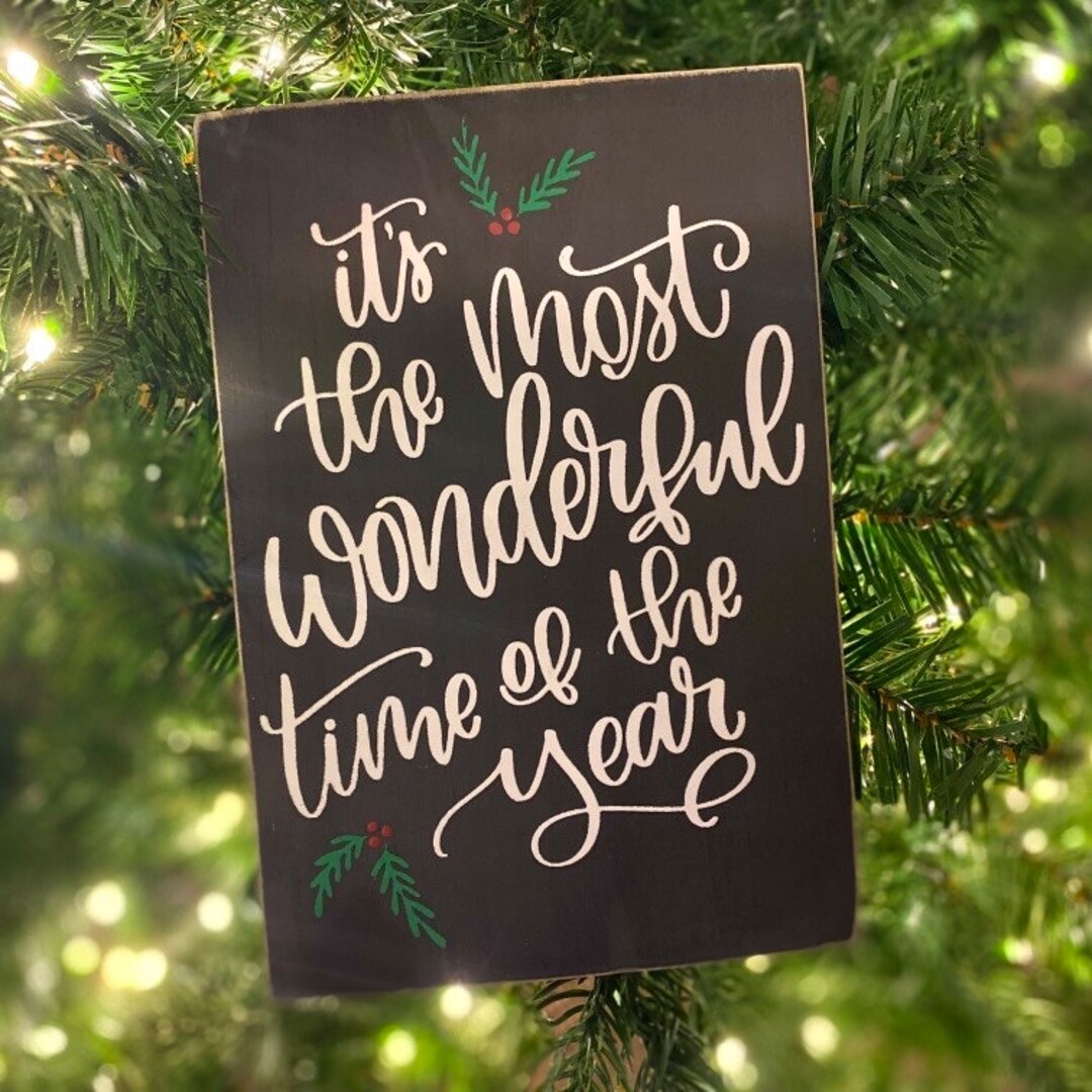 Its the Most Wonderful Time of the Year Hand Painted Christmas Sign ...