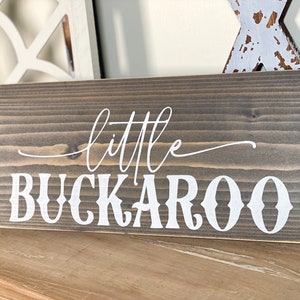 Little Buckaroo Western Nursery Wood Sign, Cowboy Rodeo Baby Wall Art ...