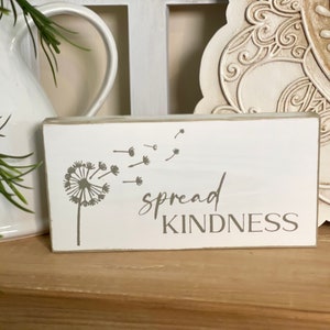 Spread Kindness Wood Sign, Hand Painted Wood Sign, Kindness Sign ...