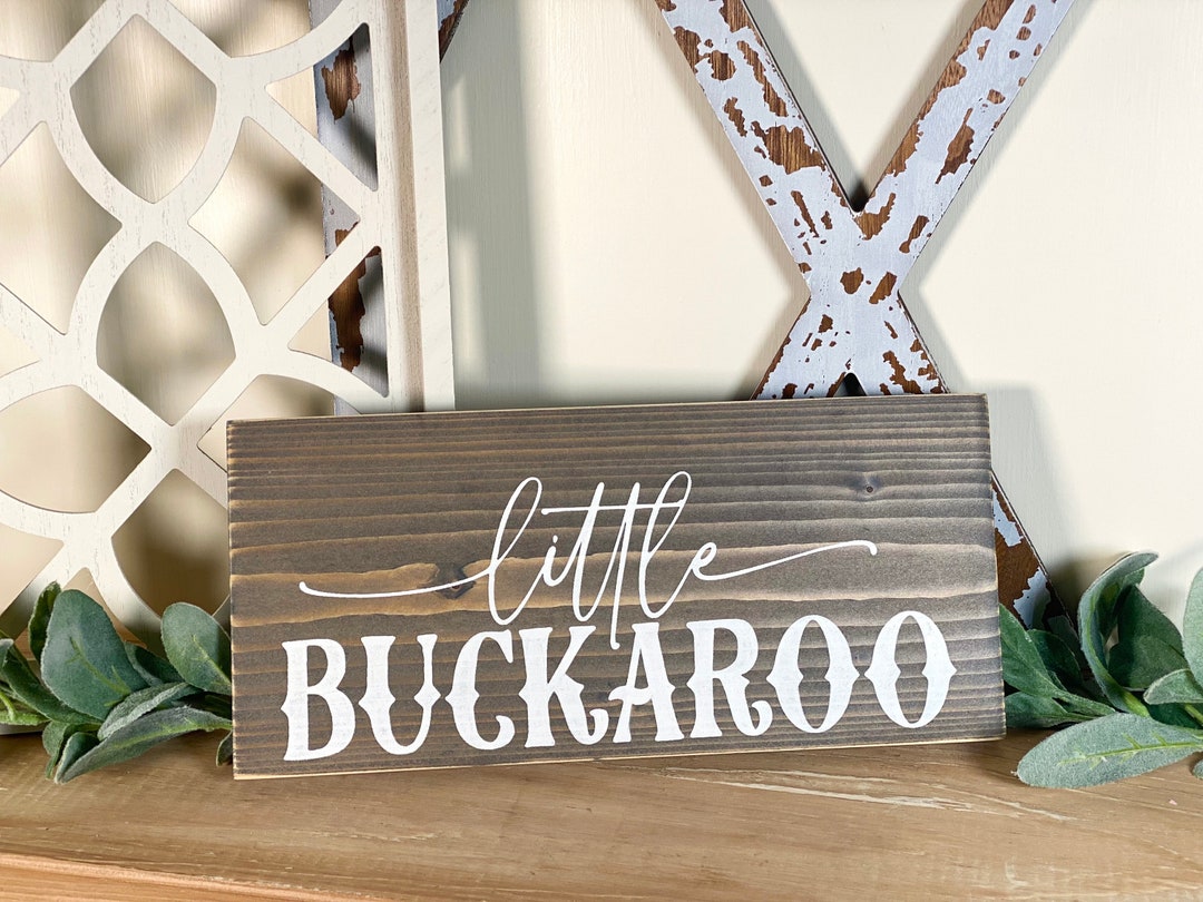 Little Buckaroo Western Nursery Wood Sign, Cowboy Rodeo Baby Wall Art ...