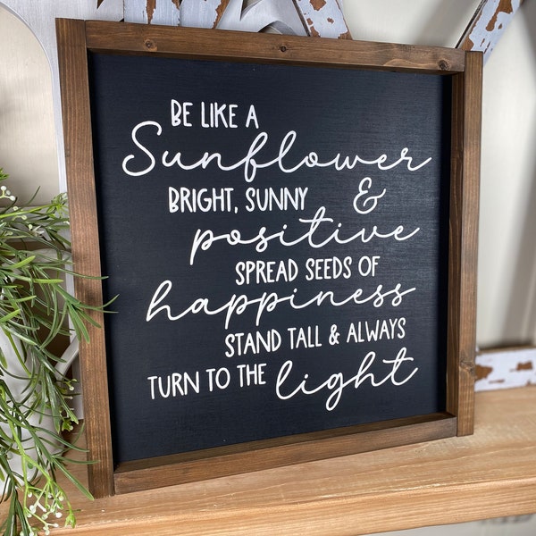 Sunflower Wood Sign - Etsy