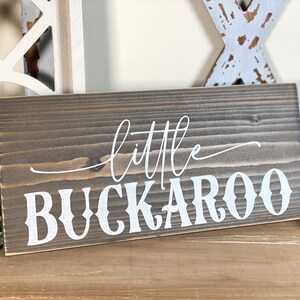 Little Buckaroo Western Nursery Wood Sign, Cowboy Rodeo Baby Wall Art ...