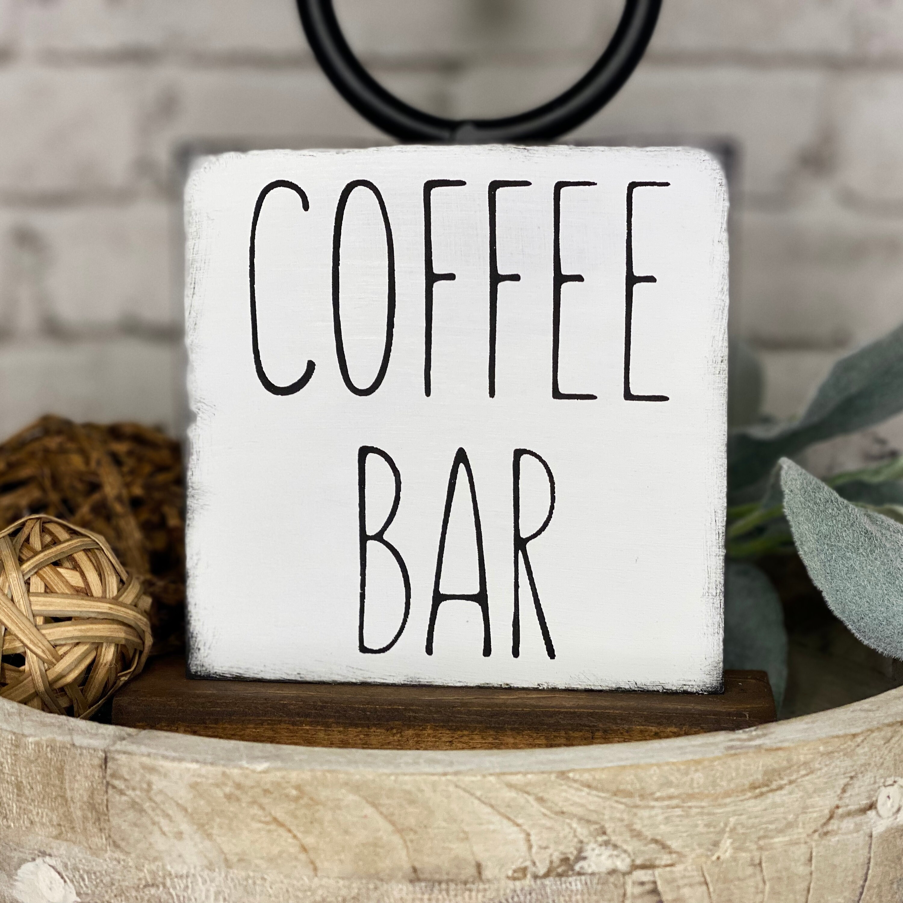 Coffee Bar Mini Signs, Coffee Tiered Tray Decor, Wood Signs, Faux Book ...
