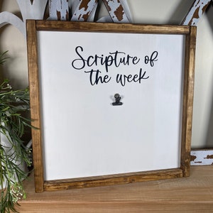 Scripture of the Week Framed Wood Sign, Memory Verse Wall Art ...