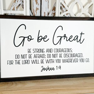 Go Be Great- Framed Farmhouse Wood Sign, Modern Farmhouse Home Decor ...