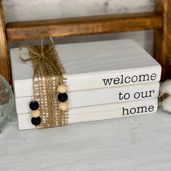 Stamped Book Stack - Etsy