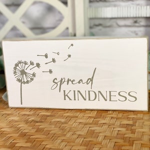 Spread Kindness Wood Sign, Hand Painted Wood Sign, Kindness Sign ...