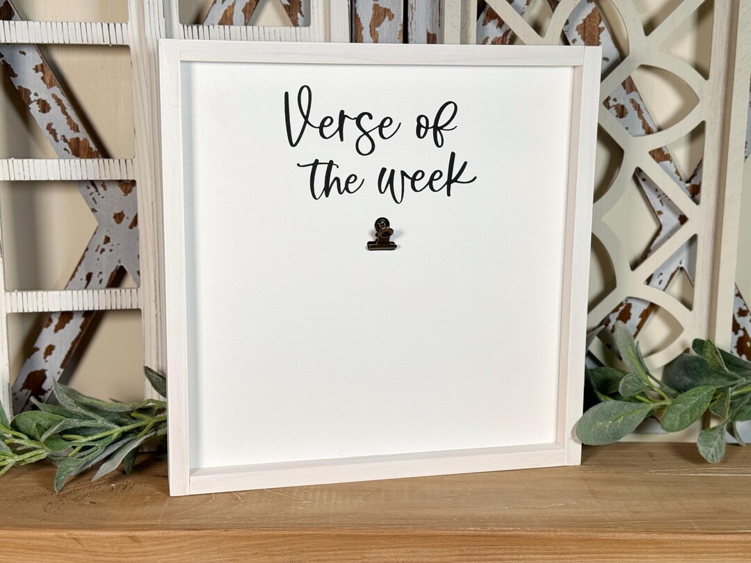 Verse of the Week Framed Wood Sign, Memory Verse Wall Art ...