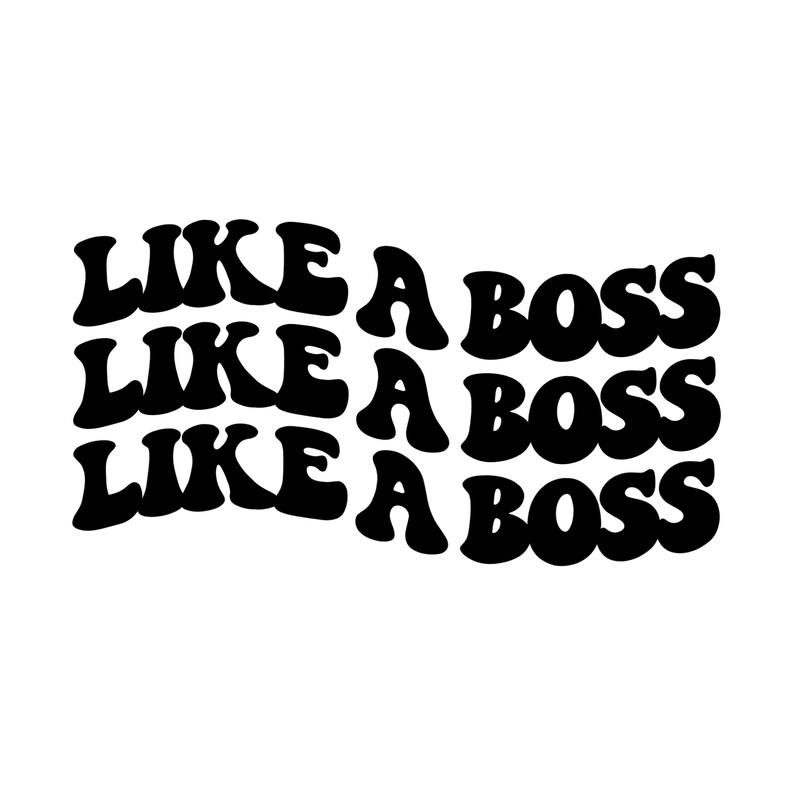 Como A Boss svg boss svg retro svg letras onduladas svg - Etsy México