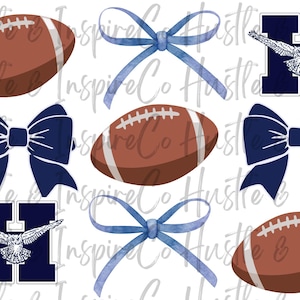 Owls Football & Bows Png - Etsy