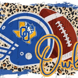 Odem Owls Football Mascot Heart Helmet Png - Etsy