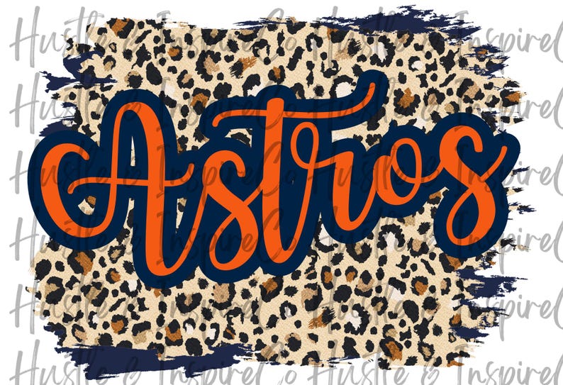 Astros Leopard PNG - Etsy