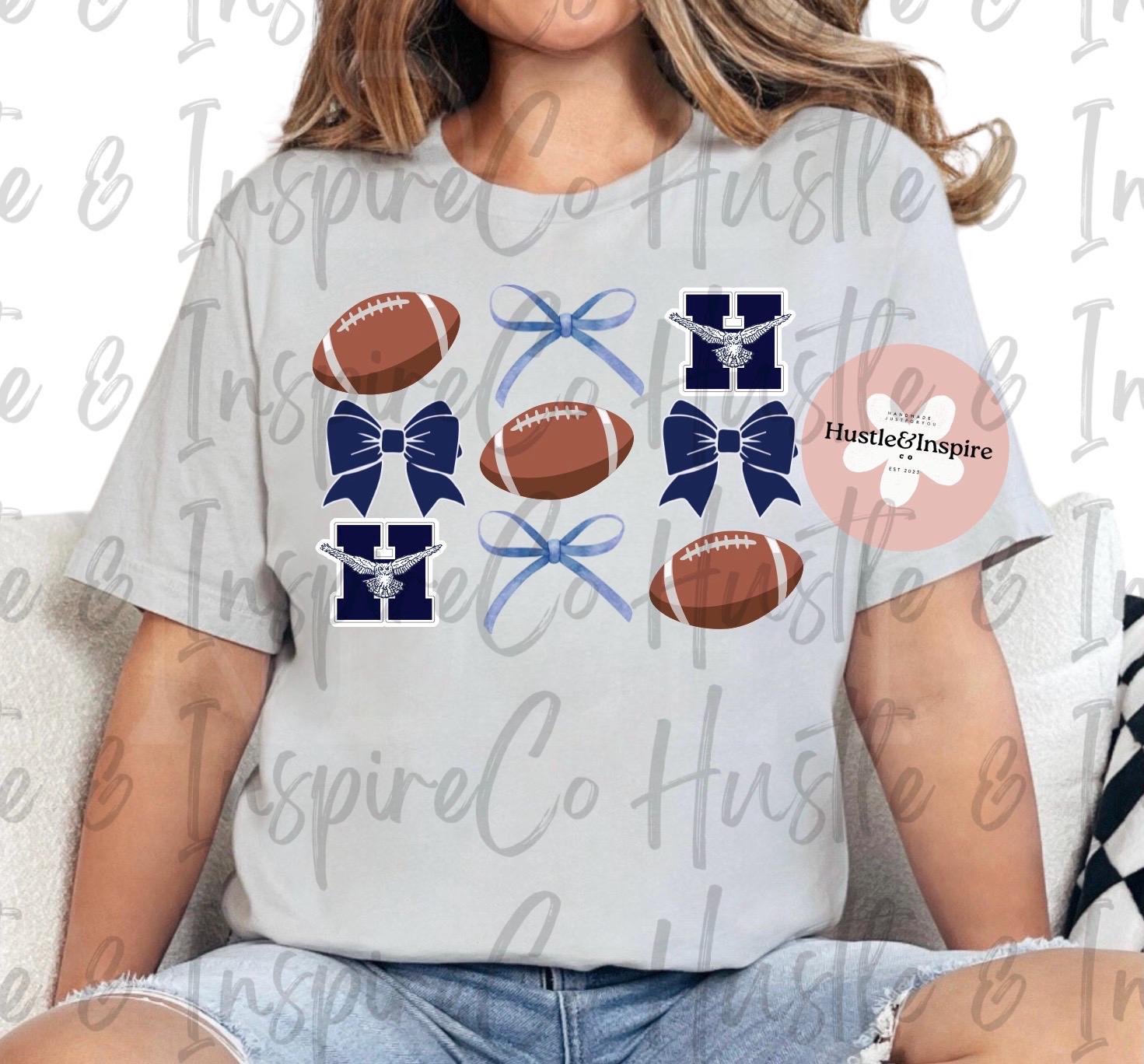 Owls Football & Bows Png - Etsy