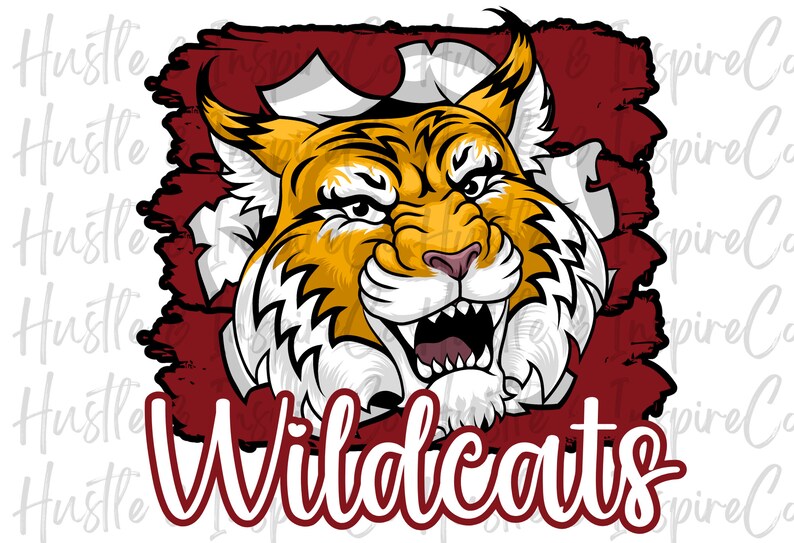 Wildcats Mascot Png - Etsy