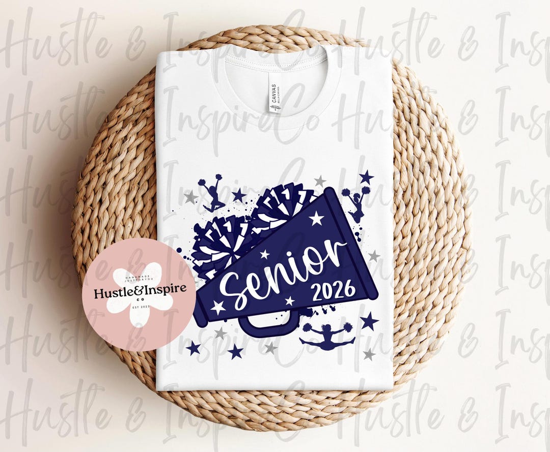 Navy Senior Cheer Megaphone Png - Etsy