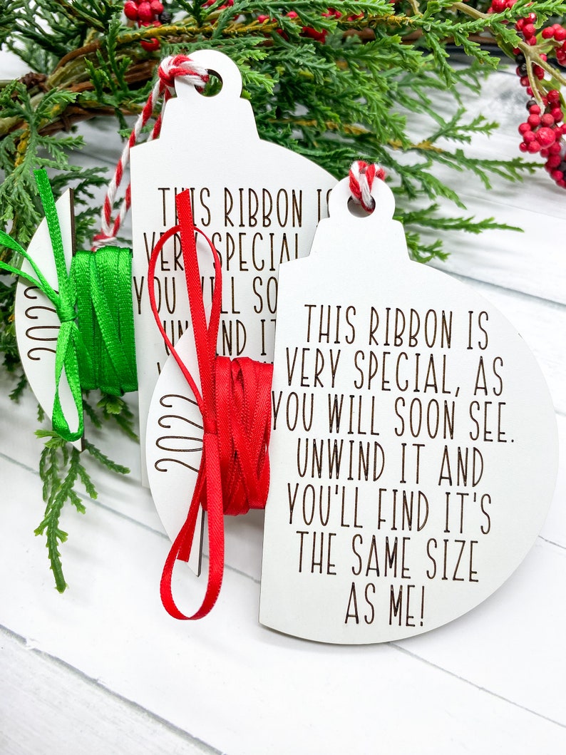 Measurement Ornament, Height Ornament, Height Ribbon Ornament, Ribbon ...