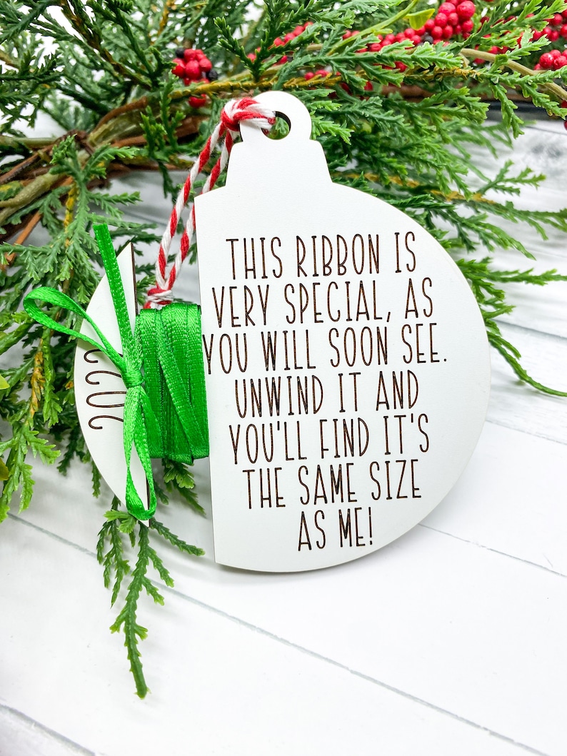 Measurement Ornament, Height Ornament, Height Ribbon Ornament, Ribbon ...