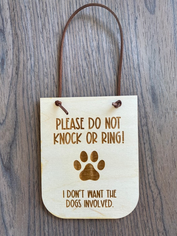 Dog Friendly House Do Not Disturb Wooden Door Sign Dogs Will | Etsy