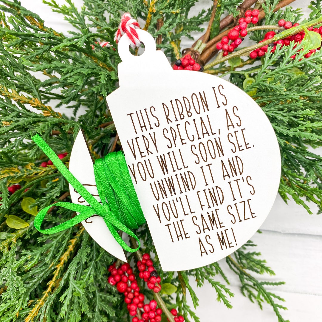 Measurement Ornament, Height Ornament, Height Ribbon Ornament, Ribbon ...