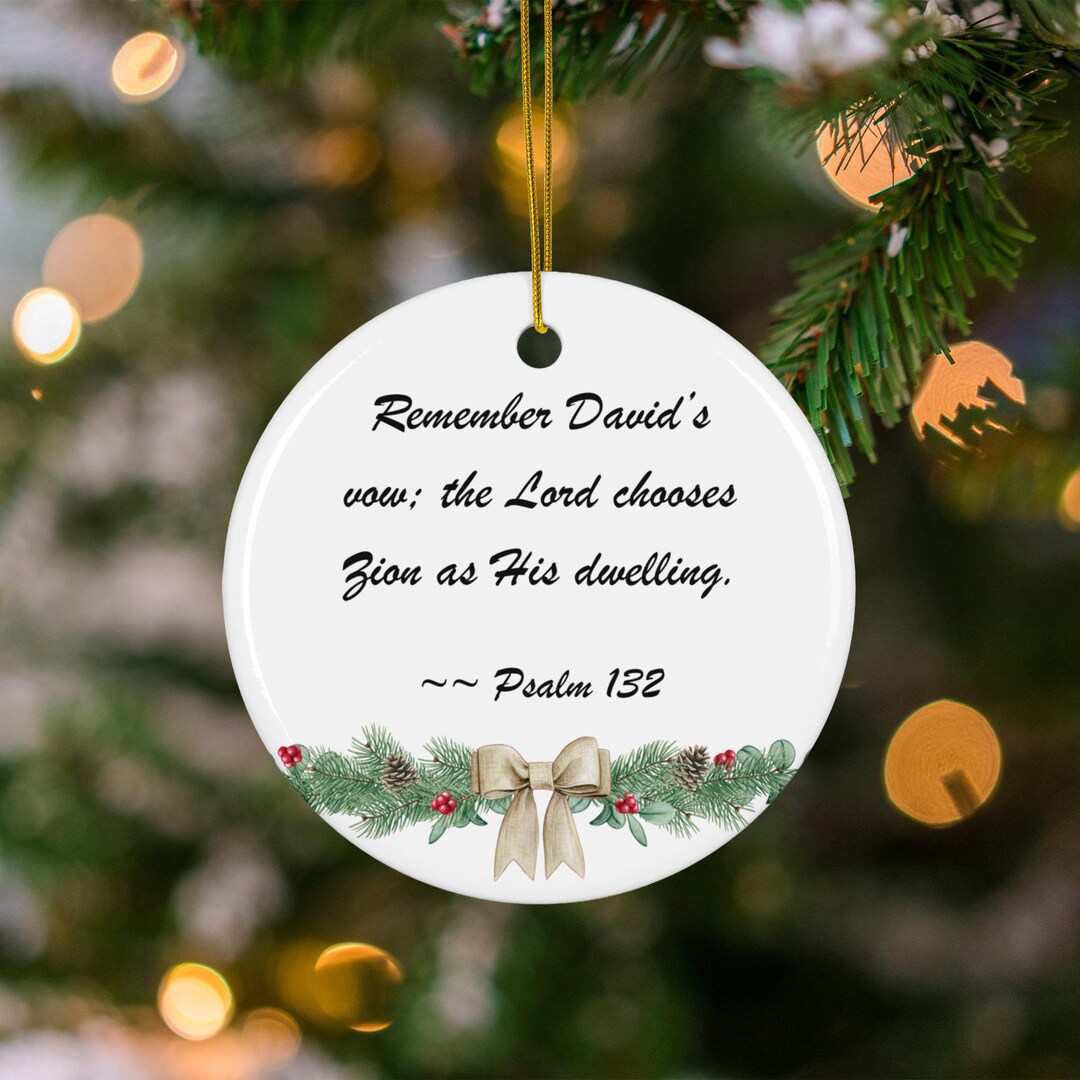 Christmas Psalm 132 Citation, Christian Home Decor, Christmas Ornament ...