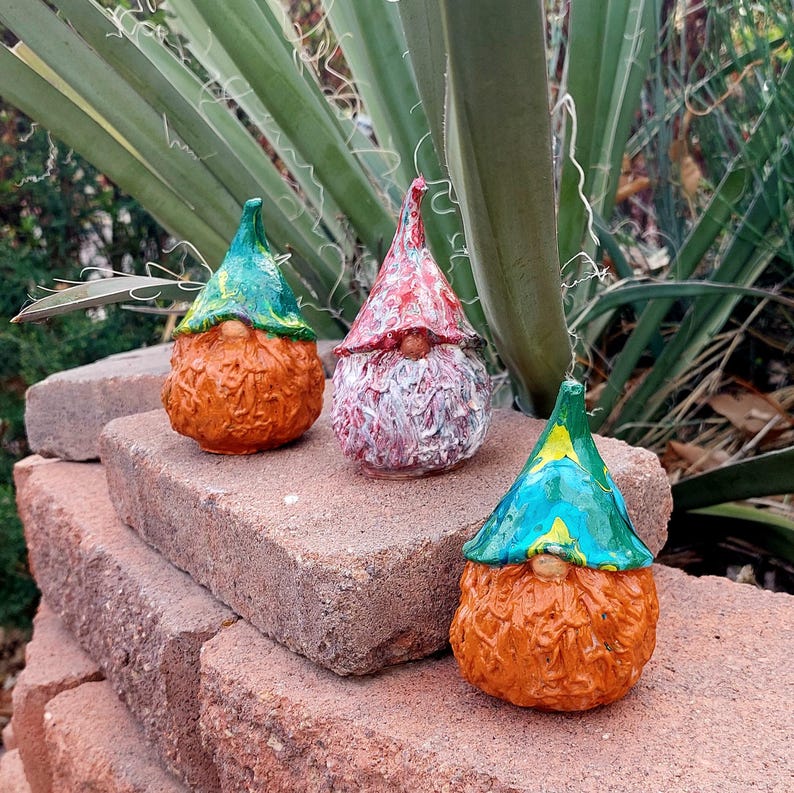 Bramble | Small Pour-paint Stone Gnome | High Desert Handcast Colorado ...