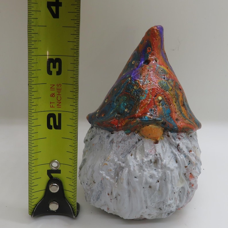 Bramble | Small Pour-paint Stone Gnome | High Desert Handcast Colorado ...