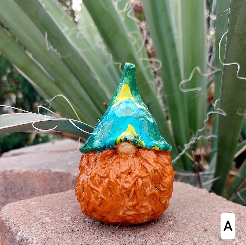 Bramble | Small Pour-paint Stone Gnome | High Desert Handcast Colorado ...