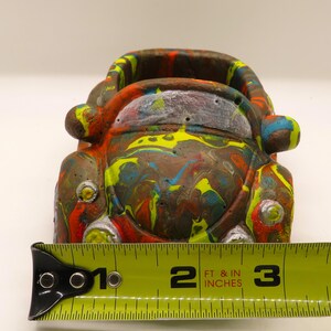 Colorful Pour Paint Hippy Bug Succulent Planter With Drainage Hole ...