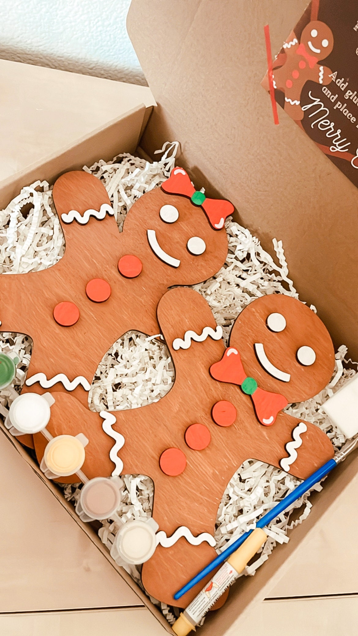 Paint Your Own Gingerbread Set Gingerbread Paint Kit Christmas Paint ...