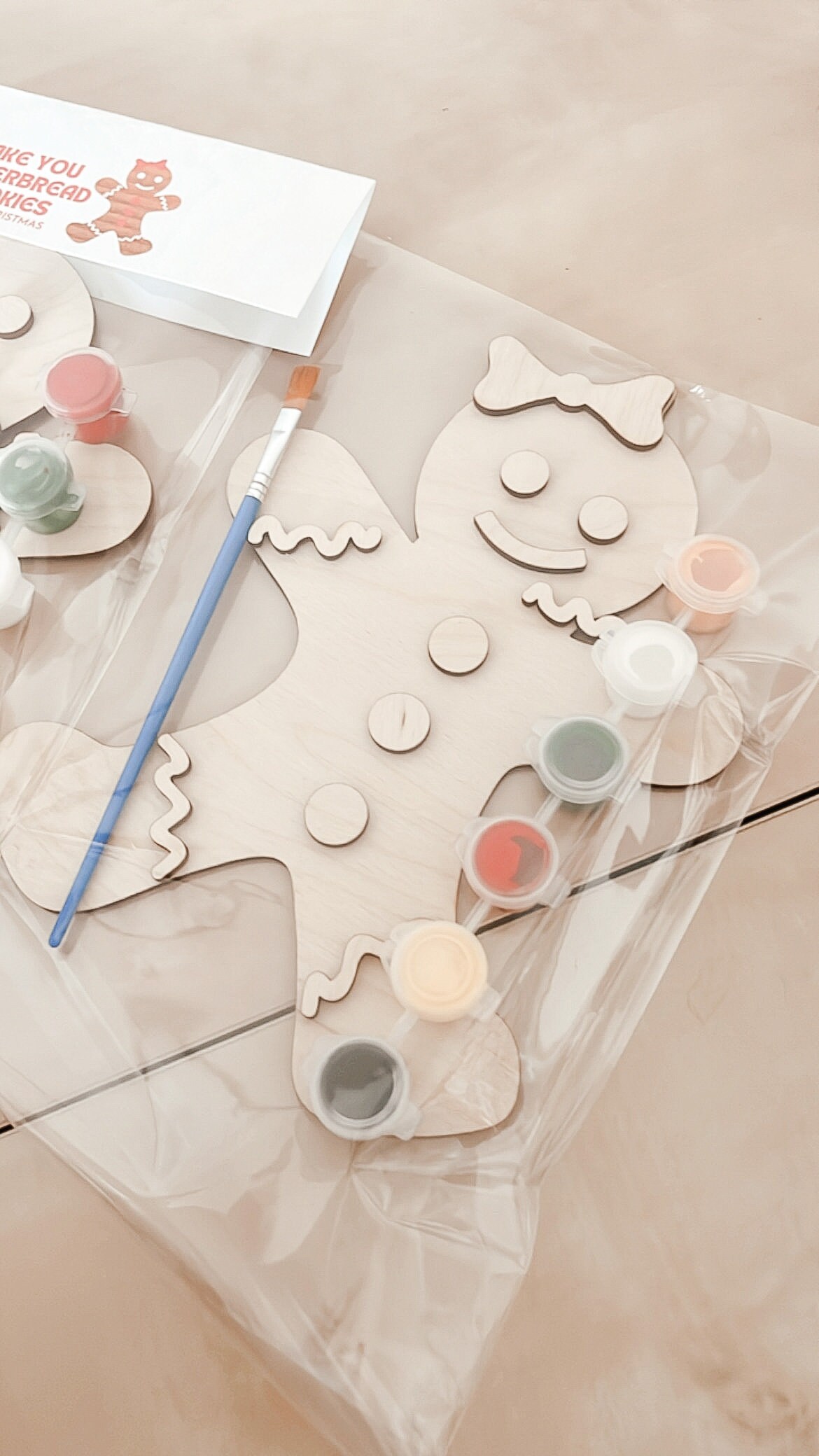 Paint Your Own Gingerbread Set Gingerbread Paint Kit - Etsy Portugal