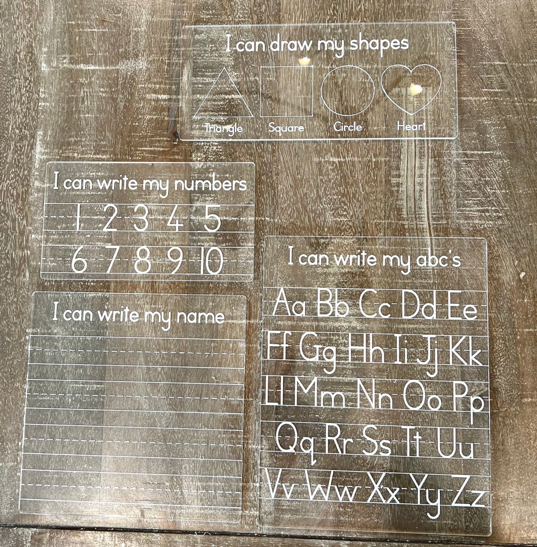 Handwriting Practice Dry Erase Tracing Boards | Reusable ABC Boards ...