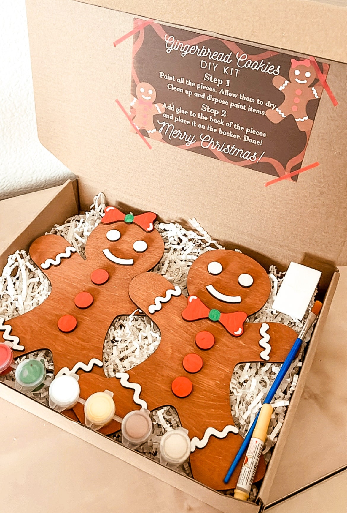 Paint Your Own Gingerbread Set Gingerbread Paint Kit - Etsy Portugal