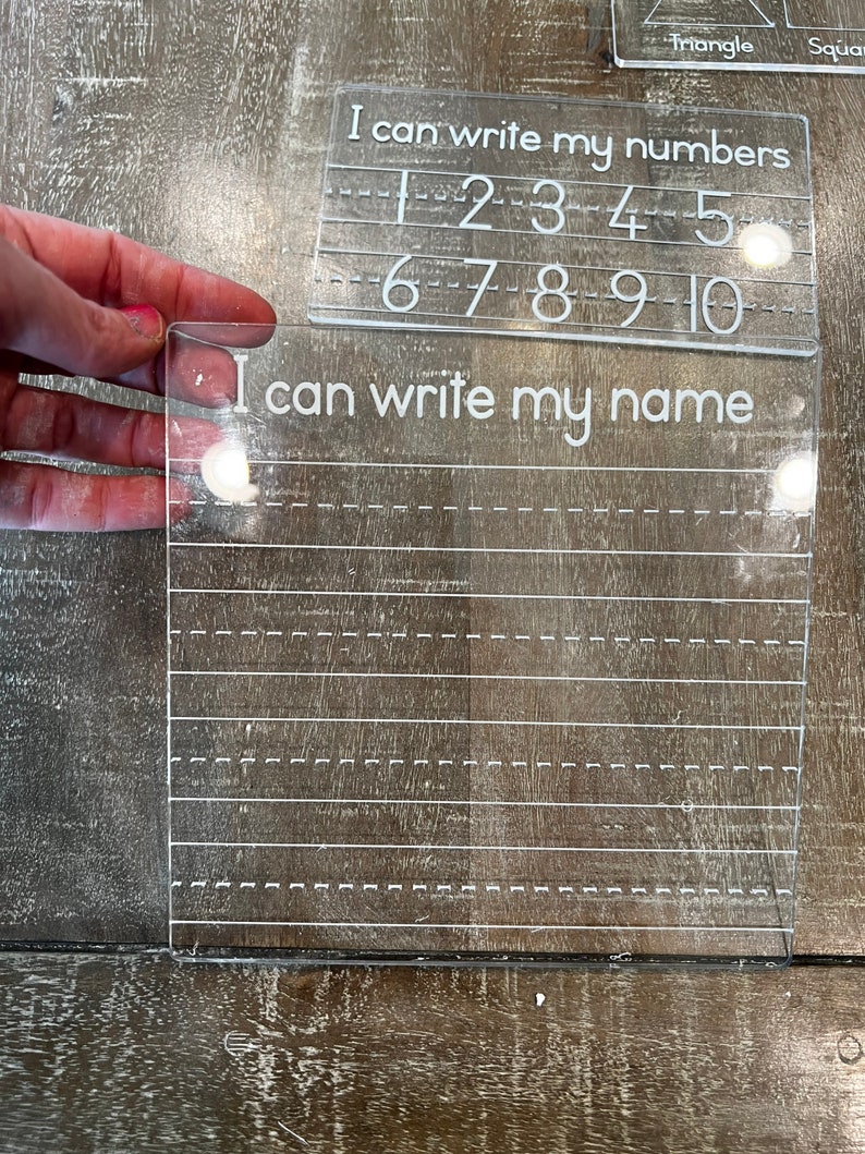 Handwriting Practice Dry Erase Tracing Boards Reusable ABC - Etsy