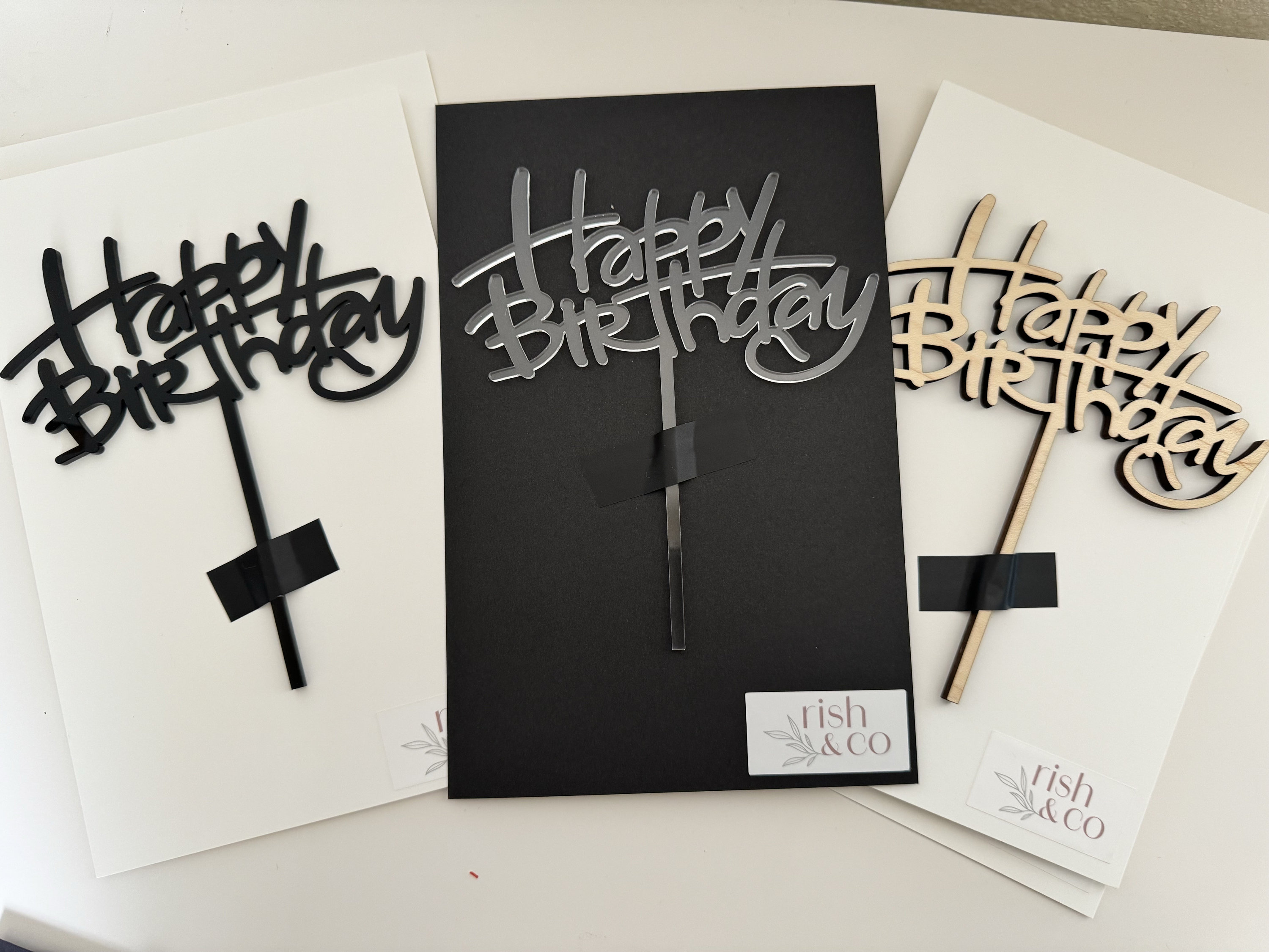 Urban Style “happy Birthday” Cake Topper - Ready to Ship - Etsy