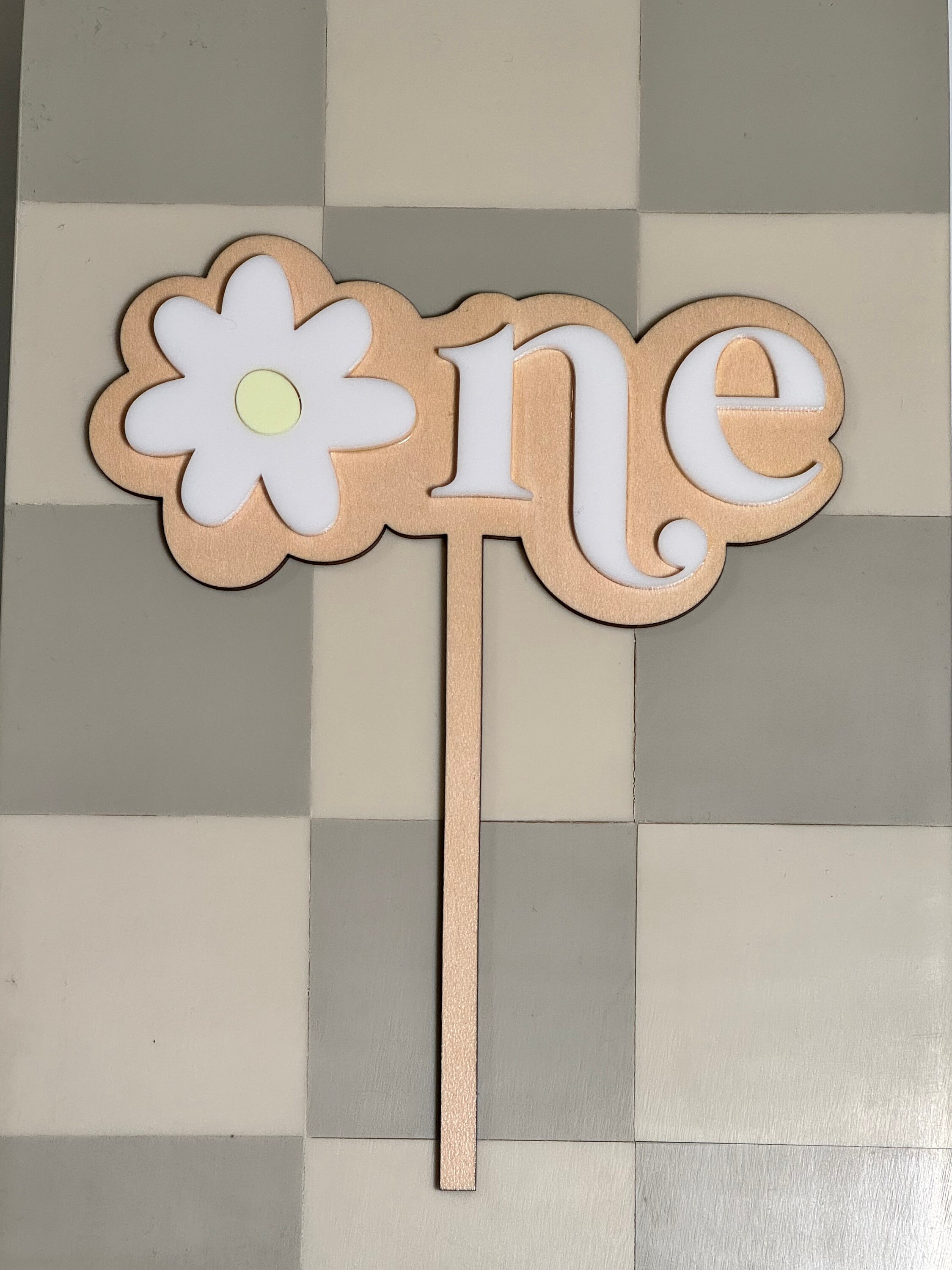 Daisy “one” Cake Topper - Etsy