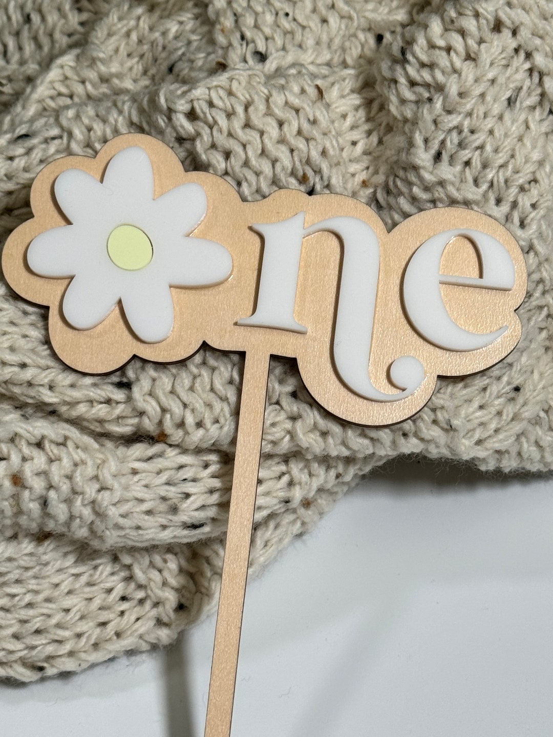 Daisy “one” Cake Topper - Etsy