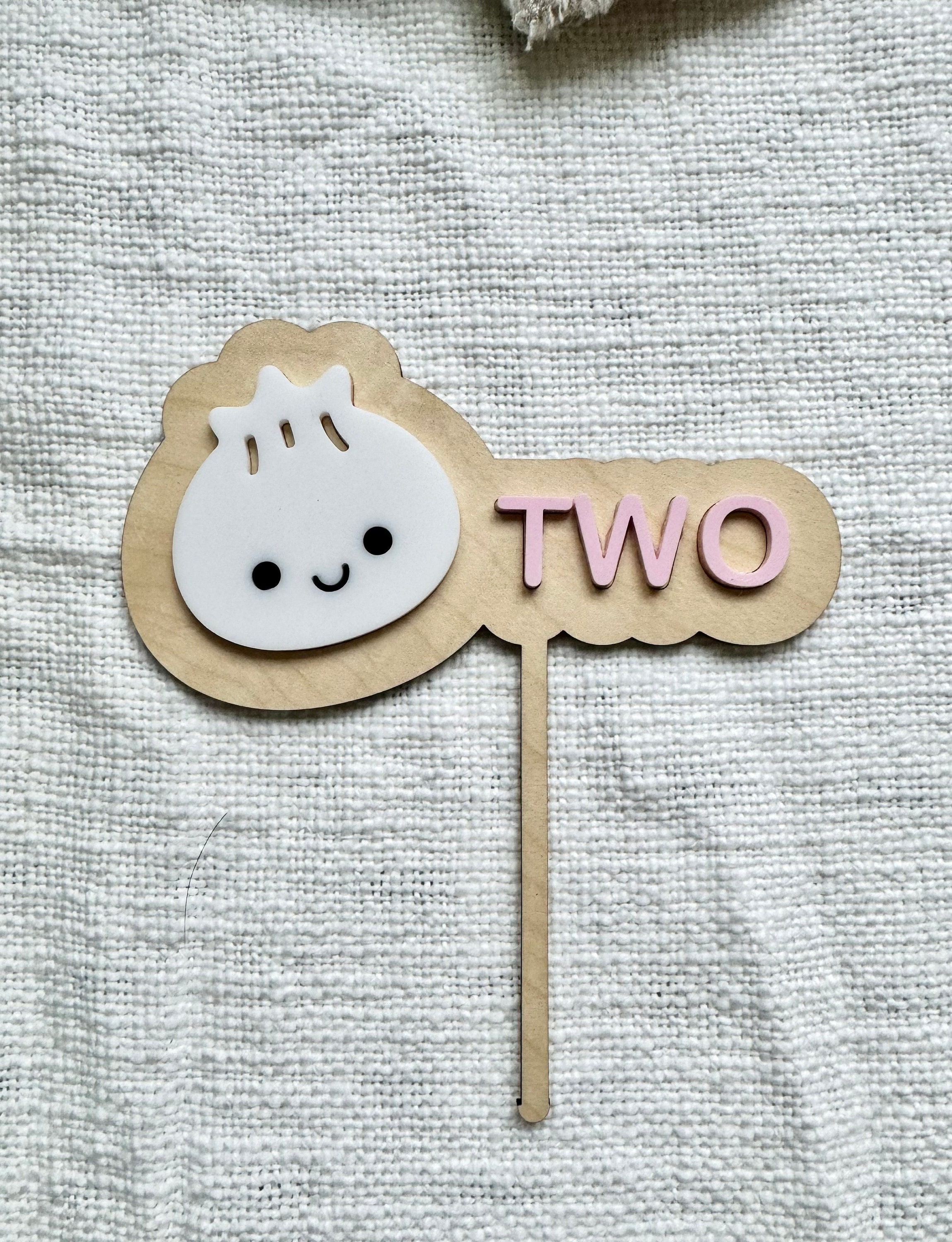 Personalized Dumpling Cake Topper - One Year, Two Year, Three Year Old ...
