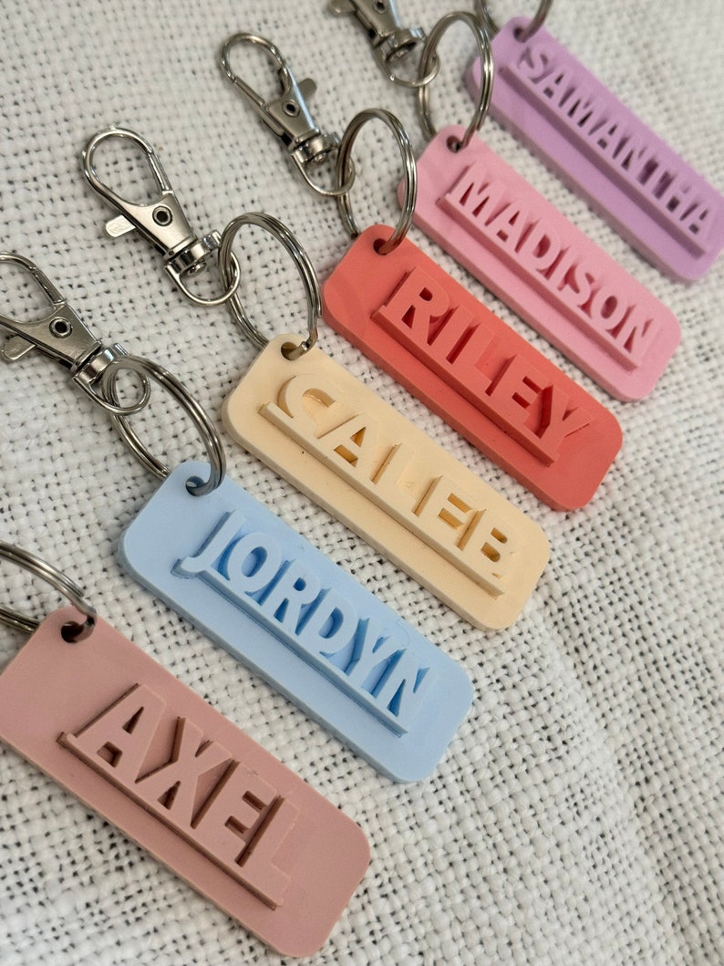 Personalized Laser Cut Acrylic Key Chain With Ring - Etsy