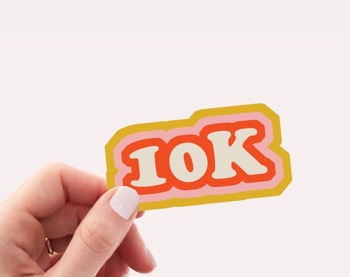 Runner Sticker 10K size Options Available / Water Resistant Sticker for ...