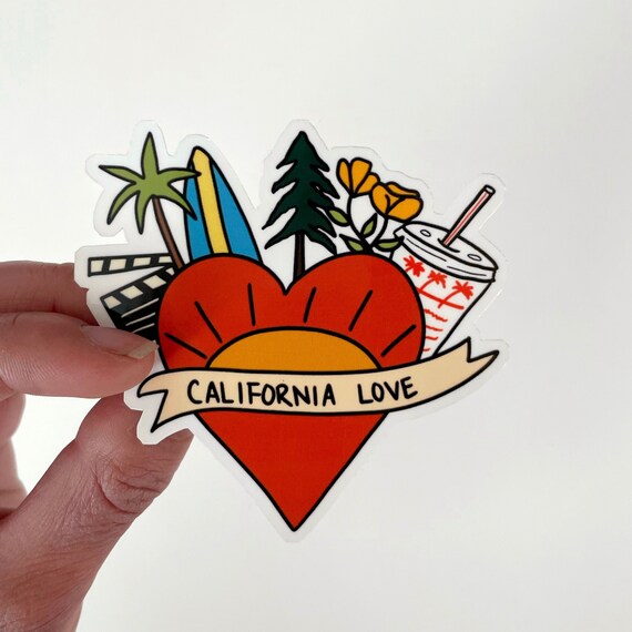 California Love Weatherproof Decal Bumper Stickers Stickers, Labels ...