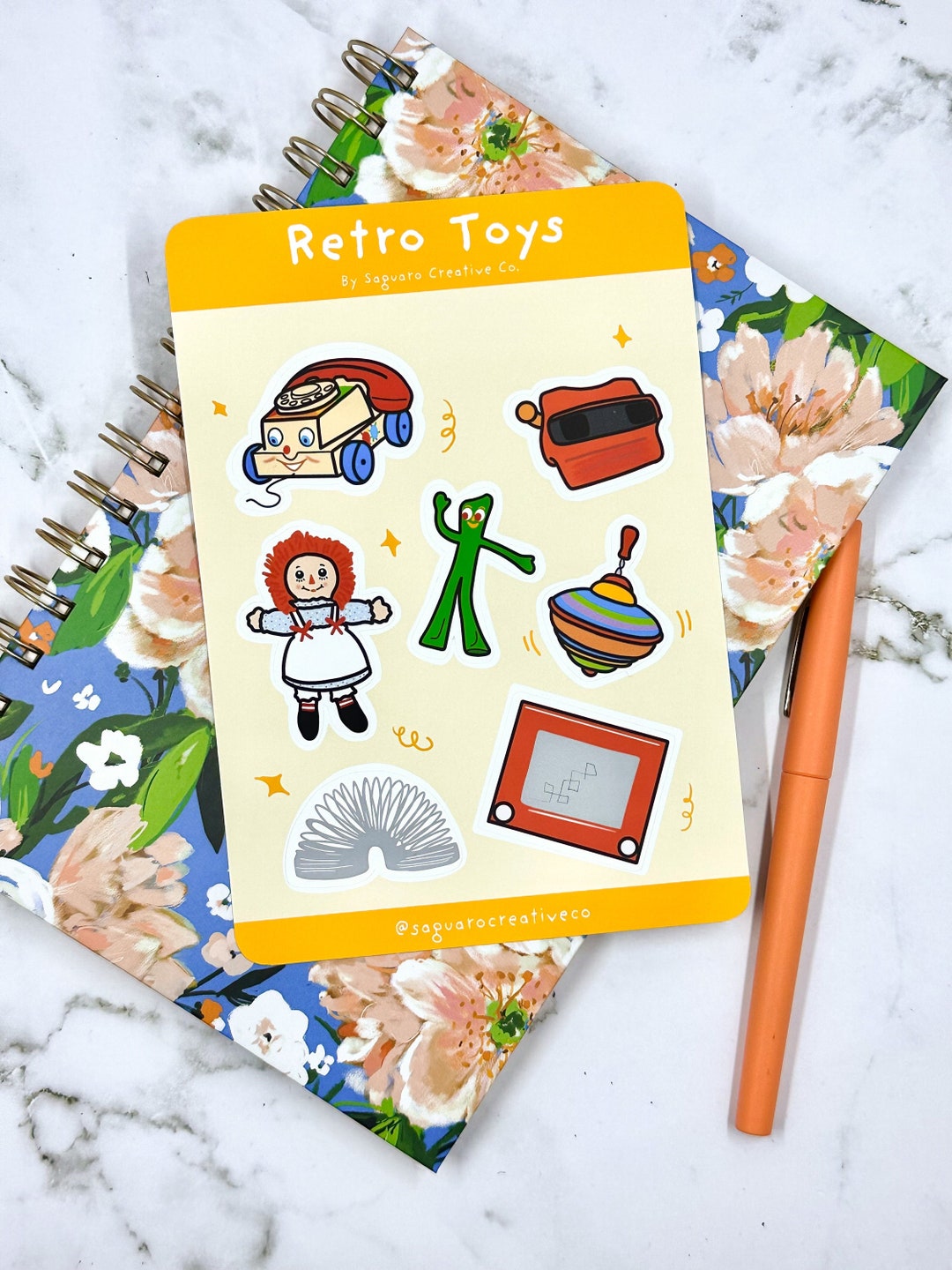 Retro Toys Sticker Sheet / Sticker Sheet for Planner, Journal, Laptop ...