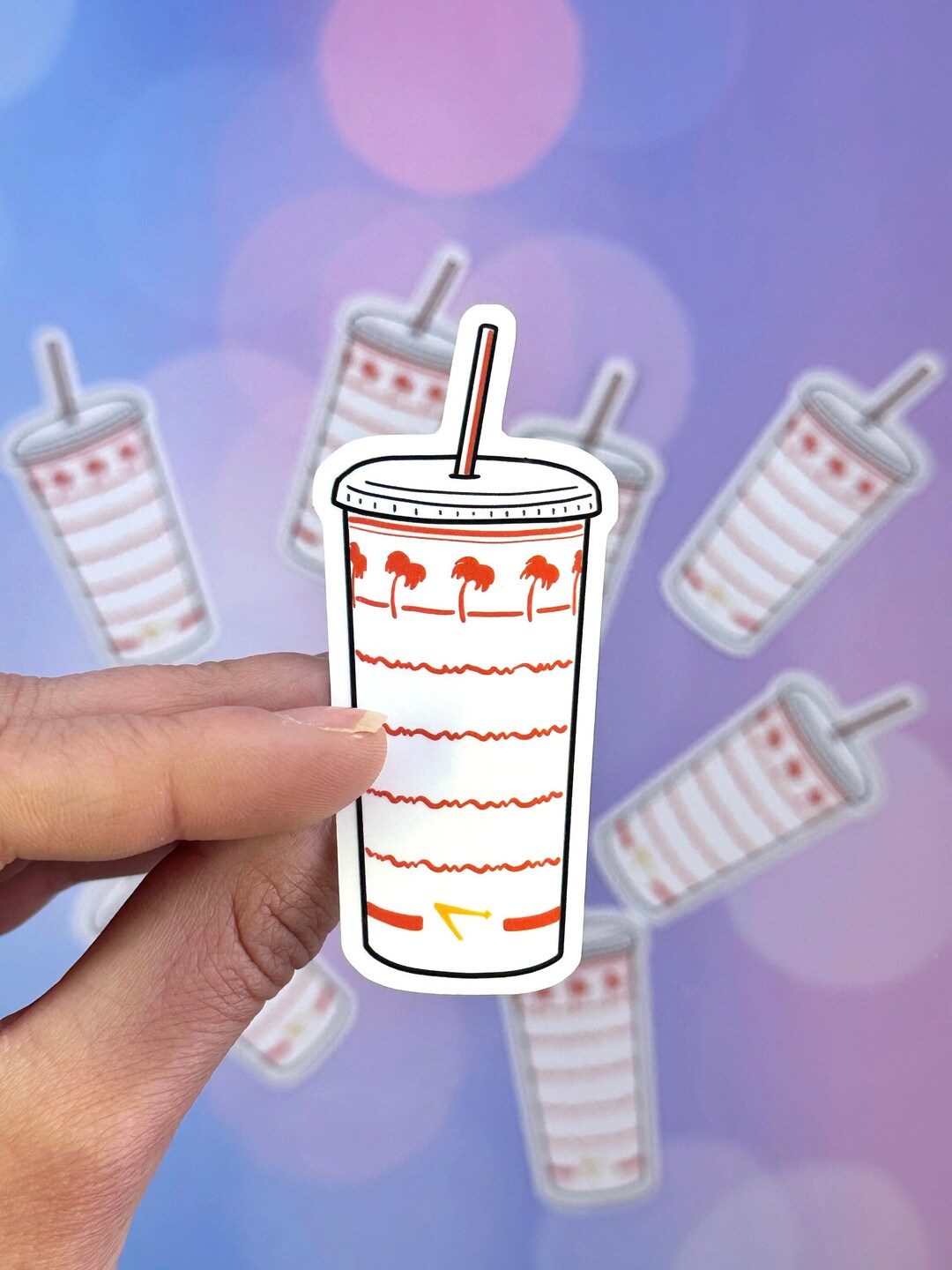 In-n-out Cup / Water Resistant Sticker for Water Bottle, Hydro Flask ...