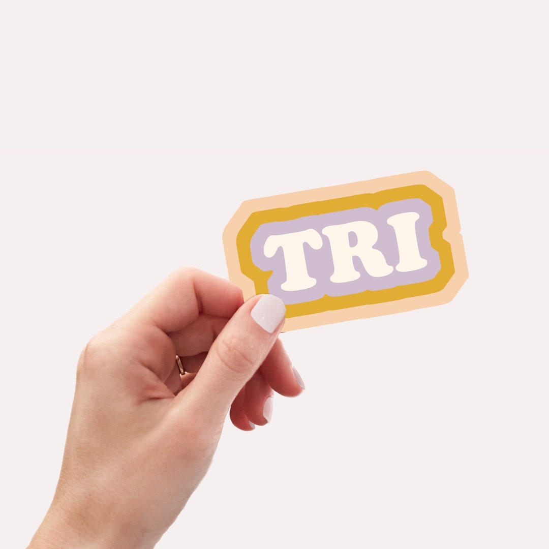 Tri Sticker (size Options Available)/ Water Resistant Sticker for Water ...