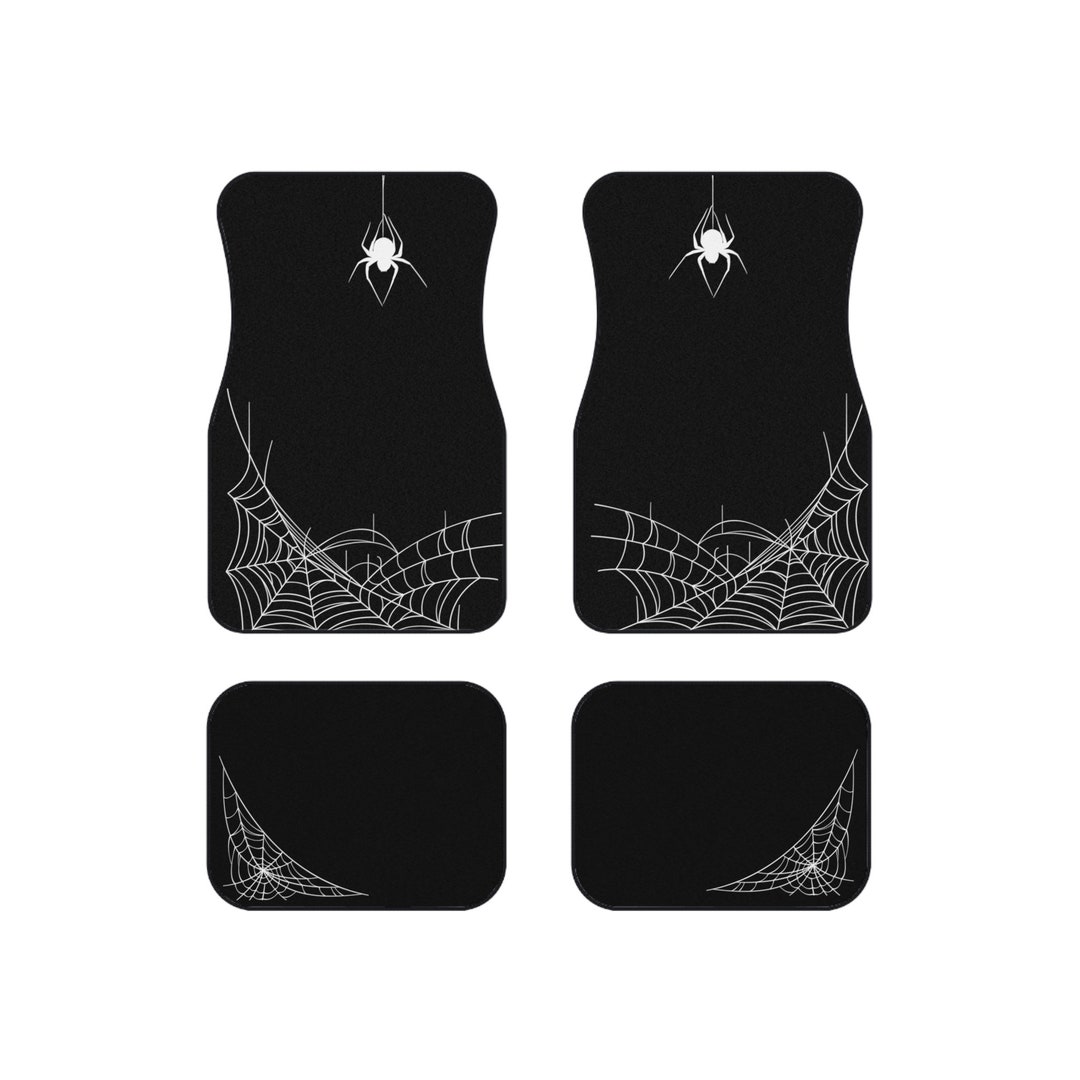 Spider Webs Car Mats Set of 4 Spooky Car Mats for Car Spooky Spider Car ...