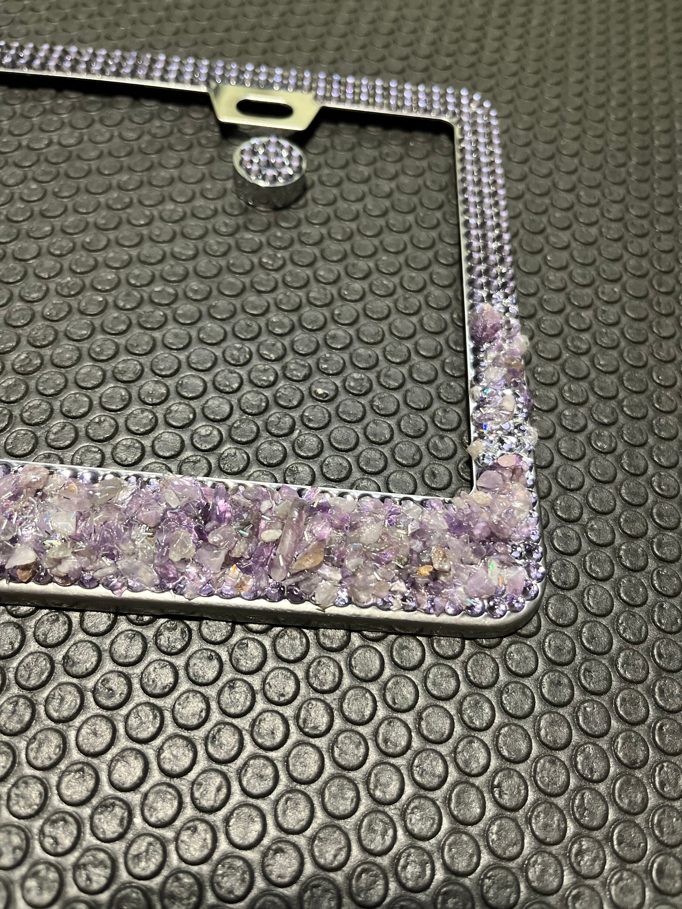 Purple License Plate Frame Purple Crystal License Plate - Etsy