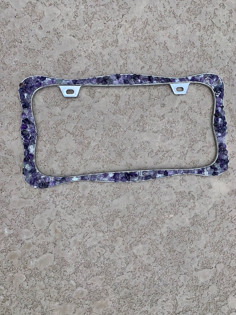 Crystal License Plate Frame Purple License Plate Frame - Etsy
