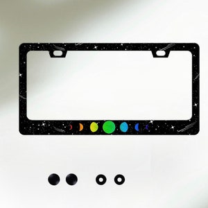 Rainbow Moon Phases License Plate Frame Astrology License Plate Frame ...