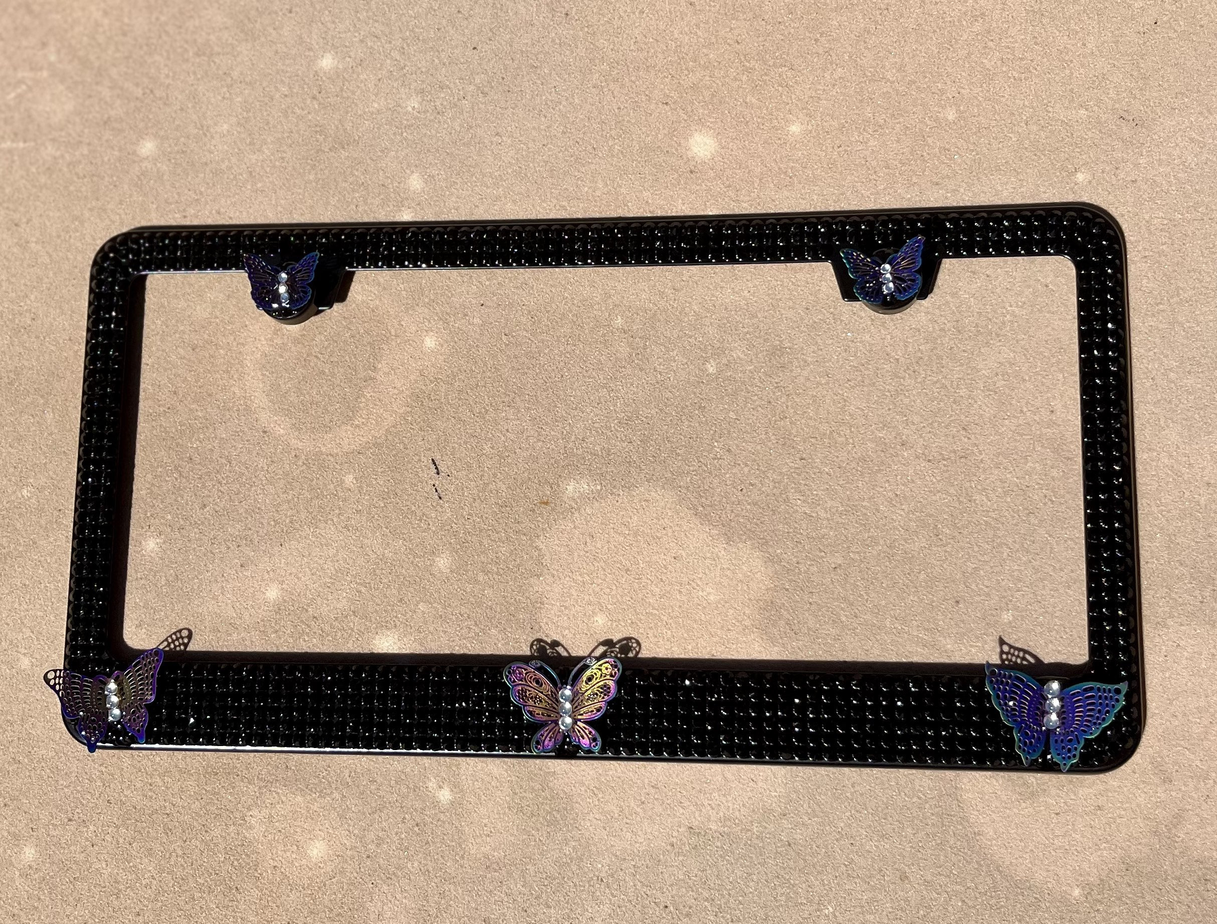 Black Butterfly License Plate Frame Butterfly License Plate - Etsy